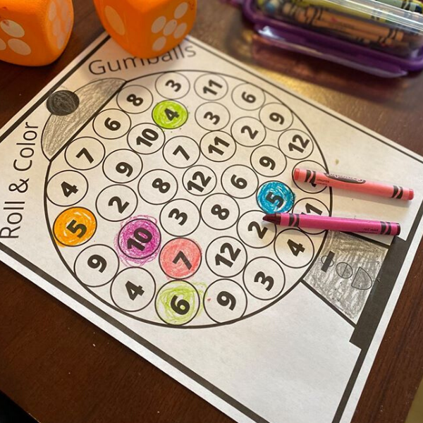 ROLL & COLOR GUMBALLS – MAT Create