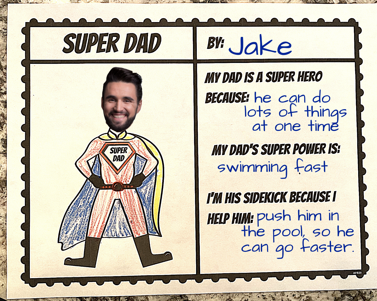 FATHER’S DAY- SUPER HERO DAD – MAT Create