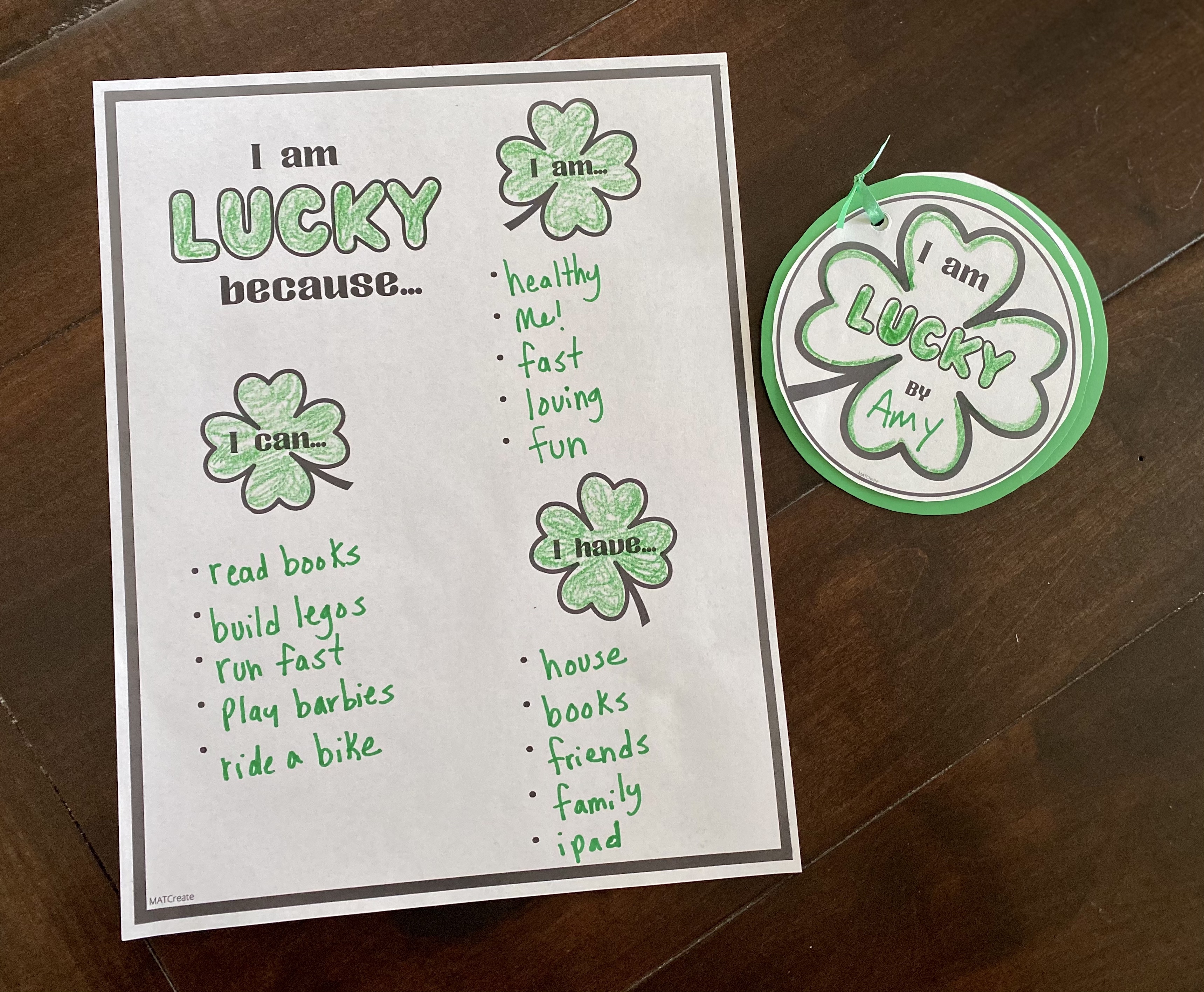 I AM LUCKY BECAUSE… – MAT Create